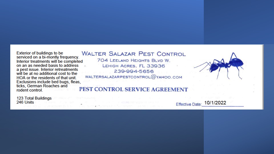 Pest Control - Marina Bay Villas